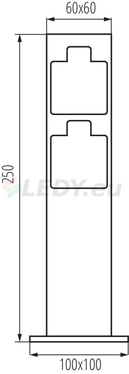 NASTO 2SOC FR B słupek ogrodowy z gniazdami 230V 36586 Kanlux Ledy.eu ...